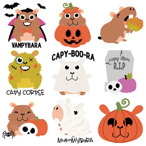 Halloween Tote Bag Pattern Capybara Halloween Svg, L Capybara Witch Svg ...