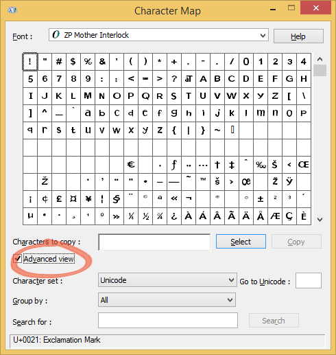 How to Use Ligatures in Open Type Font with Windows Character Map